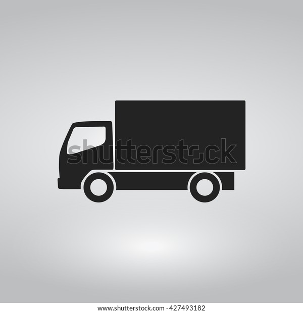 Small Truck Box Flat Icon Stock Vector (Royalty Free) 427493182