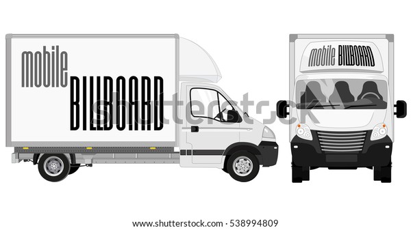 Small Truck Front View Side View Stock Vector (Royalty Free) 538994809 ...