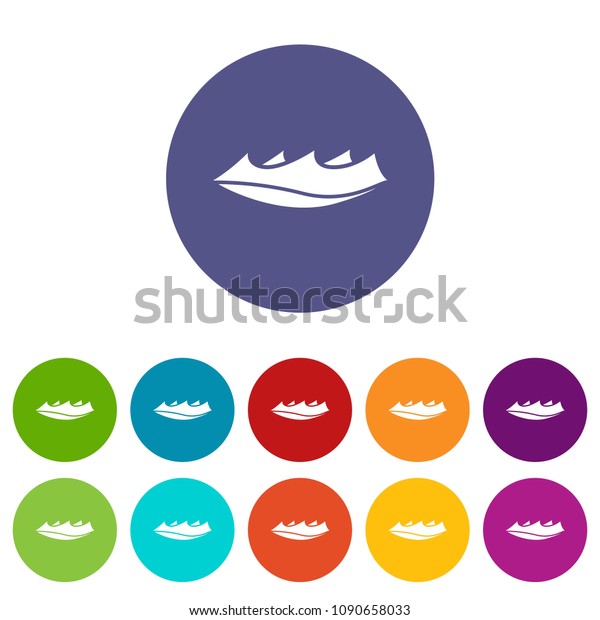 Small Wave Icon Simple Style Isolated Stock Vector (Royalty Free ...