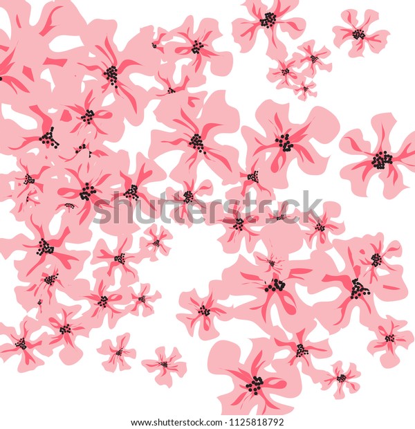 Small Wildflowers Cute Little Violets On Stock Vector (Royalty Free ...