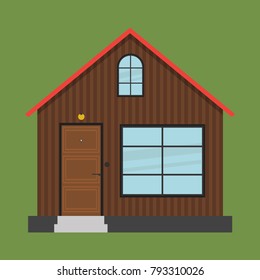 Small Wooden House Stock Vector (Royalty Free) 793310026 | Shutterstock