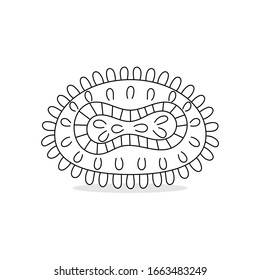 Vektor Stok Smallpox Disease Microorganisms Vector Illustration ...