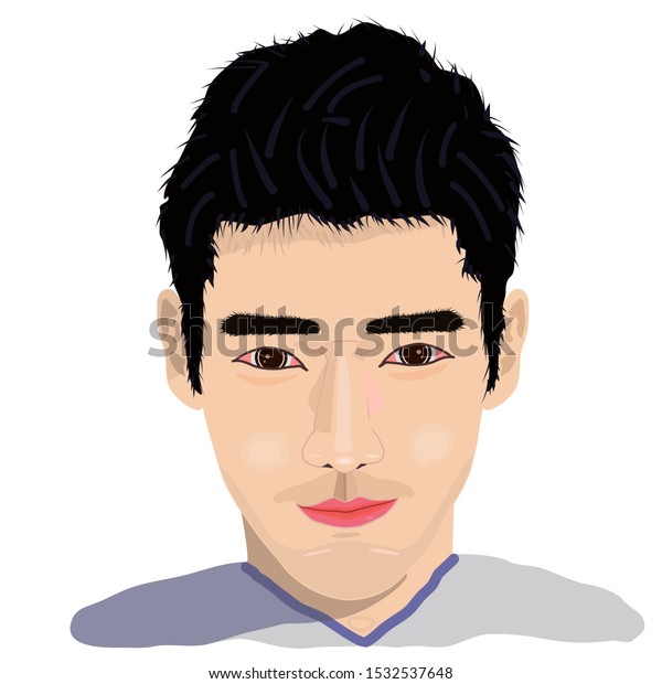 Smart Asia Man Vector Asian Man: vector de stock (libre de regalías ...