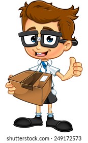 Smart Boy Cartoon Character Stock Vector (Royalty Free) 249172573 ...
