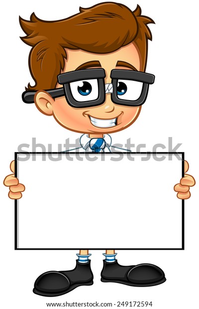 Smart Boy Cartoon Character Stock Vector (Royalty Free) 249172594 ...
