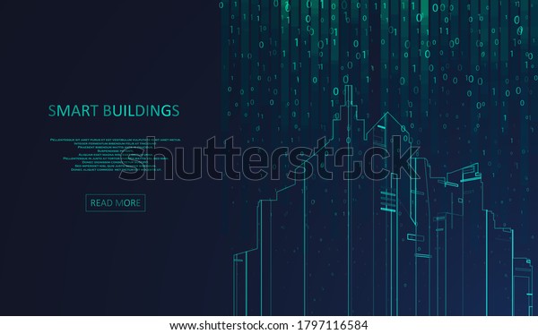 Smart Building Concept Design City Illustration Stock Vector (Royalty ...
