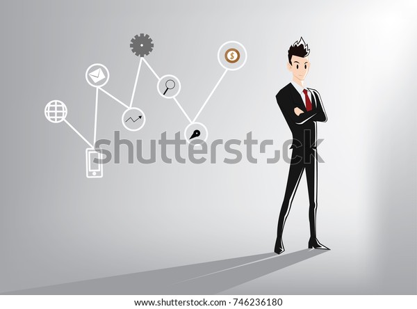 Smart Business Man Business Vector Illustration Stock Vector (Royalty ...