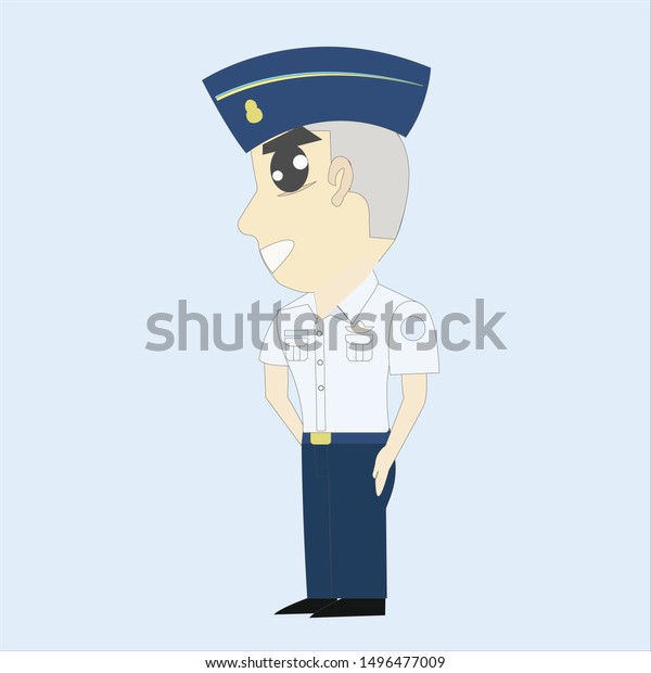 Smart Cadet Isolated On Background Stock Vector (Royalty Free ...