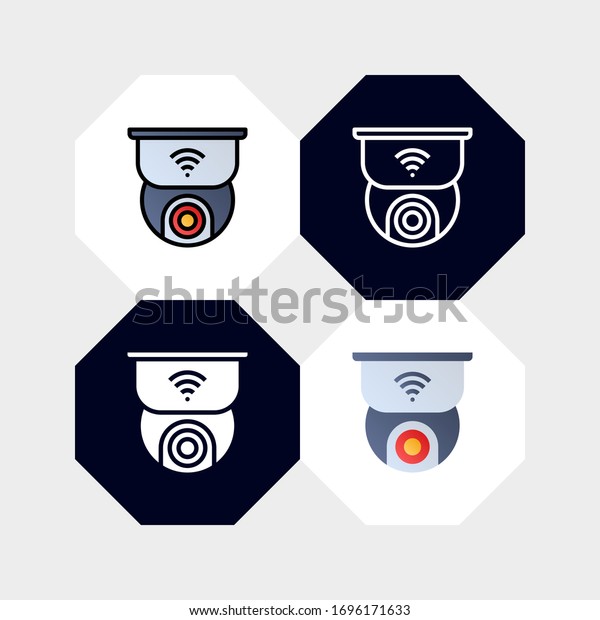 Smart Cctv Camera Icon Logo Vector Stock Vector (Royalty Free ...
