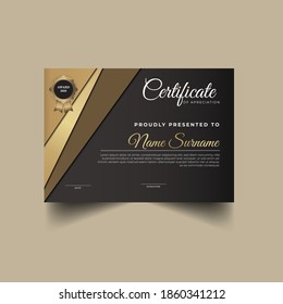 Smart Certificate Appreciation Design Template Black Stock Vector ...
