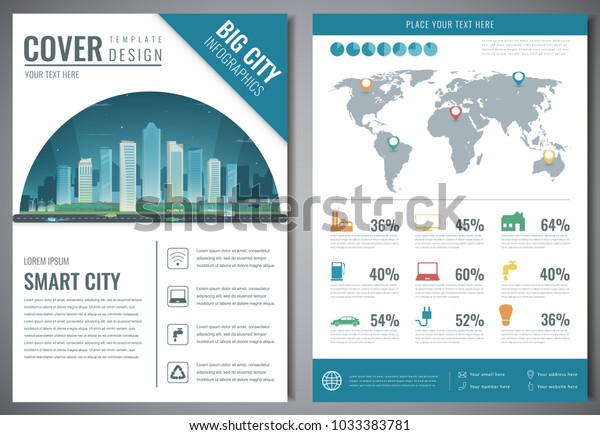 Smart City Brochure Infographic Elements Template Stock Vector (Royalty ...