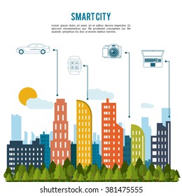 Smart City Design Stock Vector (Royalty Free) 381475555 | Shutterstock
