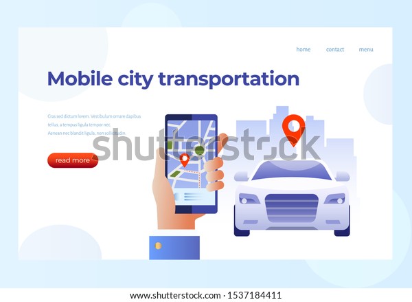 Smart City Transportation Vector Illustration Concept Stock Vector ...