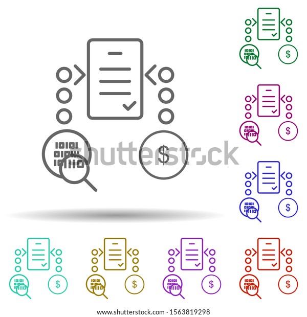 Smart Contracts Multi Color Icon Simple Stock Vector (Royalty Free ...