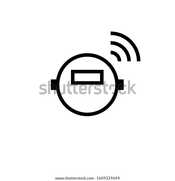 Smart Electric Meter Outline Icon Clipart Stock Vector (Royalty Free ...