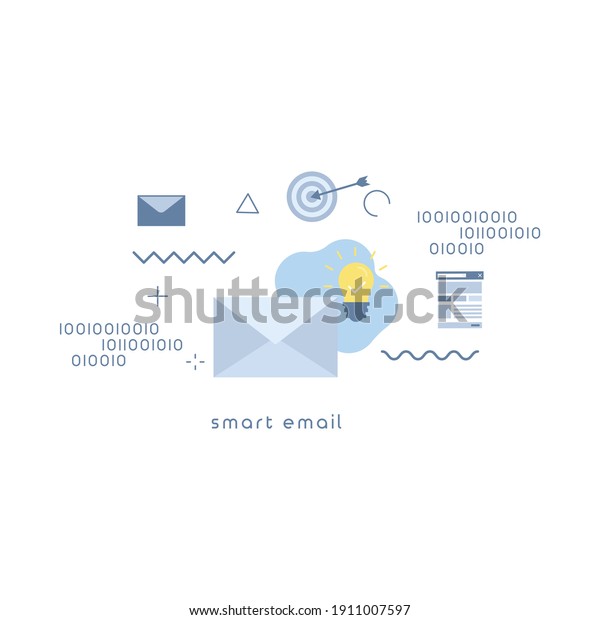 Smart Email Icon Concepts Modern Smart Stock Vector (Royalty Free ...