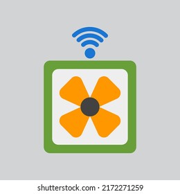 Smart Fan Icon Flat Style About Stock Vector (Royalty Free) 2172271259 ...