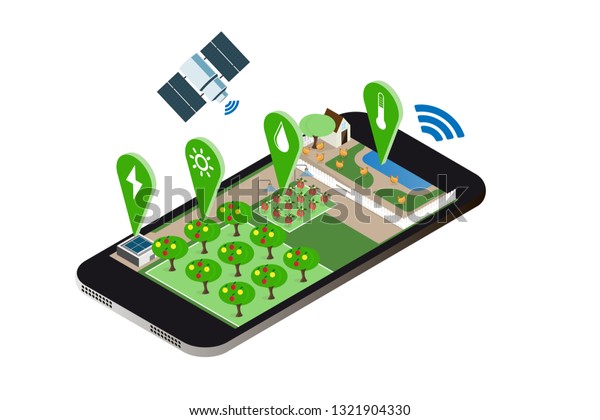 Smart Farming Concept Vector Illustration Farming Stock Vector (Royalty ...