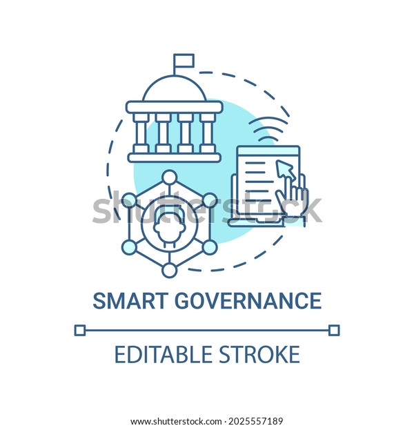 Smart Governance Blue Concept Icon Social Stock Vector (Royalty Free ...