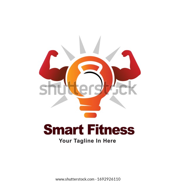 Smart Gym Body Builder Logo Design Stock Vector (Royalty Free ...