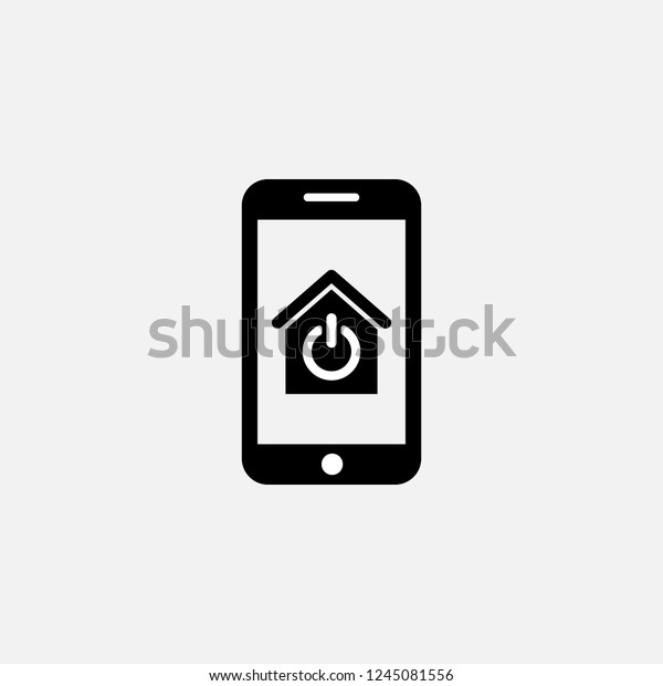 Smart Home App Icon Smart House Stock Vector (Royalty Free) 1245081556 ...