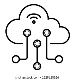 Thinking Out Loud Icon Vector Outline Stock Vector (Royalty Free ...