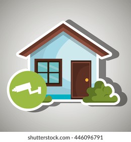 Smart Home Camera Cctv Isolated Icon Stock Vector (Royalty Free ...