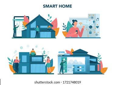 House Building Illustration Workers Constructing Home Stock Vector ...
