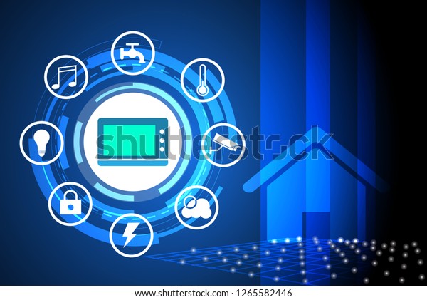 Smart Home Controlled Public Utility Network Stock Vector (Royalty Free ...
