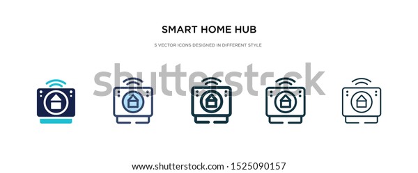 Smart Home Hub Icon Different Style Stock Vector (Royalty Free ...