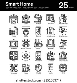 Smart Home Icon Set Collection Stock Vector (Royalty Free) 2151383749 ...
