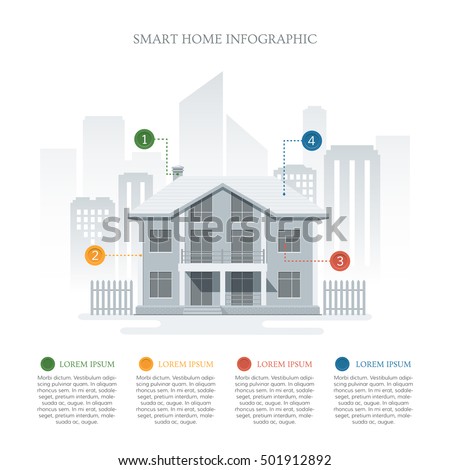 Smart Home Infographic Infographic Template Smart Stock Vector (Royalty ...