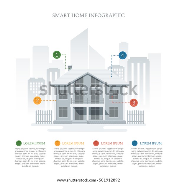 Smart Home Infographic Infographic Template Smart Stock Vector (Royalty ...