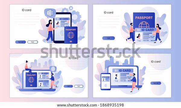 Smart Id Card Digital Passport Driver Stock Vector (Royalty Free ...