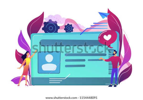 Smart Id Card Photo Users Identification Stock Vector (Royalty Free ...