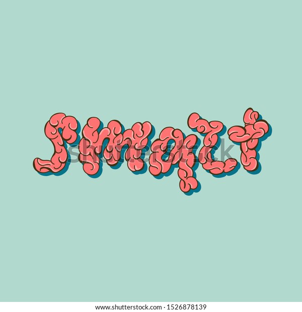 Smart Lettering Poster Design Vector Illustration Stock Vector (Royalty ...