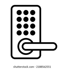 Smart Lock Keypad Line Art Vector Stock Vector (Royalty Free ...