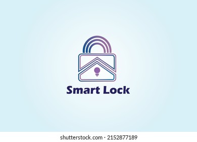 Smart Lock Logo Security Protection Stock Vector (Royalty Free ...