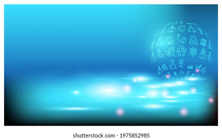 Smart Logistics Background Global Logistics Warehouse Stock Vector ...