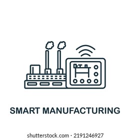 Smart Manufacturing Icon Line Simple Icon Stock Vector (Royalty Free ...