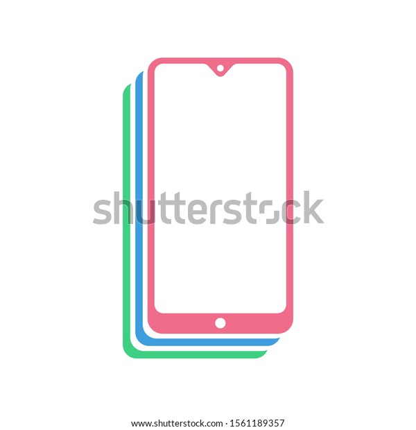 Smart Mobile Phone Icon Modern Flat Stock Vector (Royalty Free ...