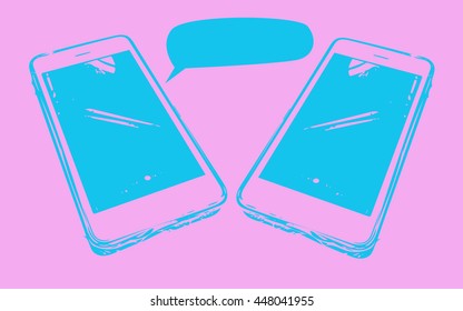 Smart Mobile Phone Text Box Comment Stock Vector (Royalty Free) 448041955