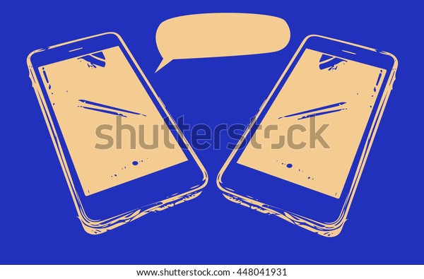 Smart Mobile Phone Text Box Comment Stock Vector (Royalty Free ...
