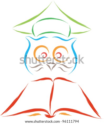 Smart Owl Cartoon Illustration Stock Vector (Royalty Free) 96111794 ...