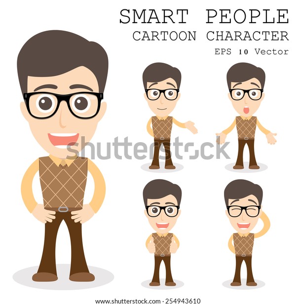 Smart People Cartoon Character Eps 10: เวกเตอร์สต็อก (ปลอดค่าลิขสิทธิ์ ...