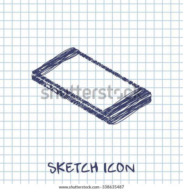 Smart Phone 3d Isometric Sketch Icon Stock Vector (Royalty Free ...