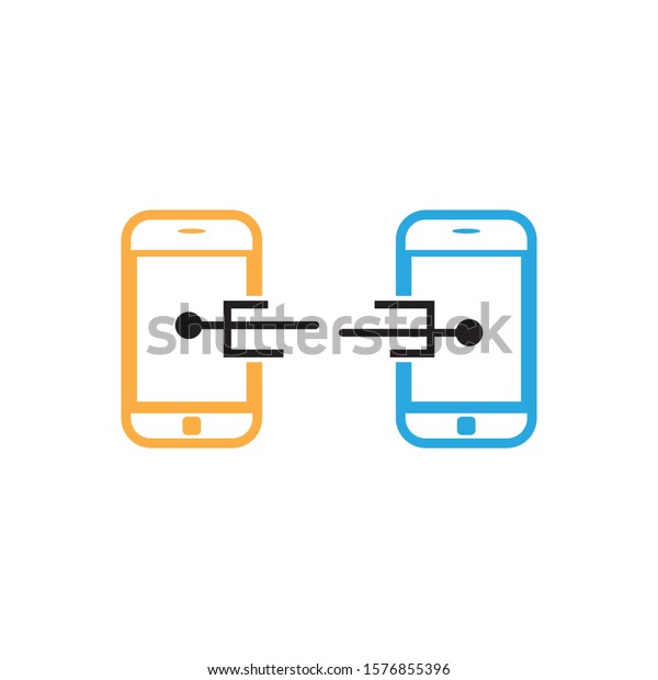 Smart Phone Connectivity Icon Logo Design Stock Vector (Royalty Free ...