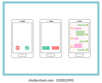 Smart Phone Frame Stock Vector (Royalty Free) 1332812993 | Shutterstock