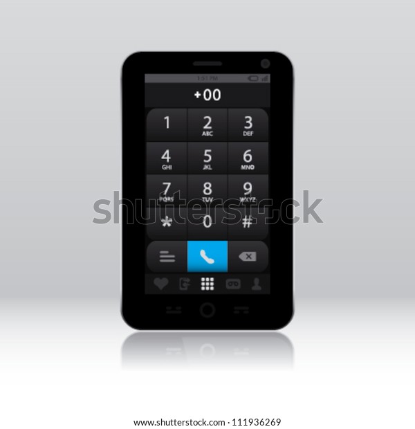 Smart Phone Phone Key Pad Screen Stock Vector (Royalty Free) 111936269 ...