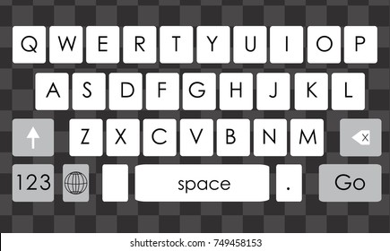 Smartphone Keyboard Mobile Phone Keypad Vector Stock Vector (Royalty ...